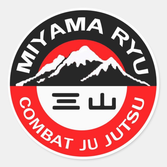 Miyama Ryu Logo Black & Red Classic Round Sticker | Zazzle.com