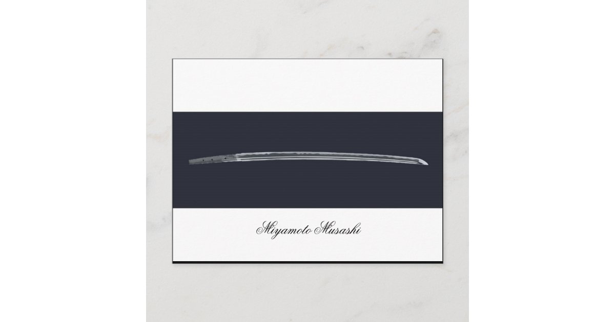 Miyamoto Musashi's Sword Postcard | Zazzle