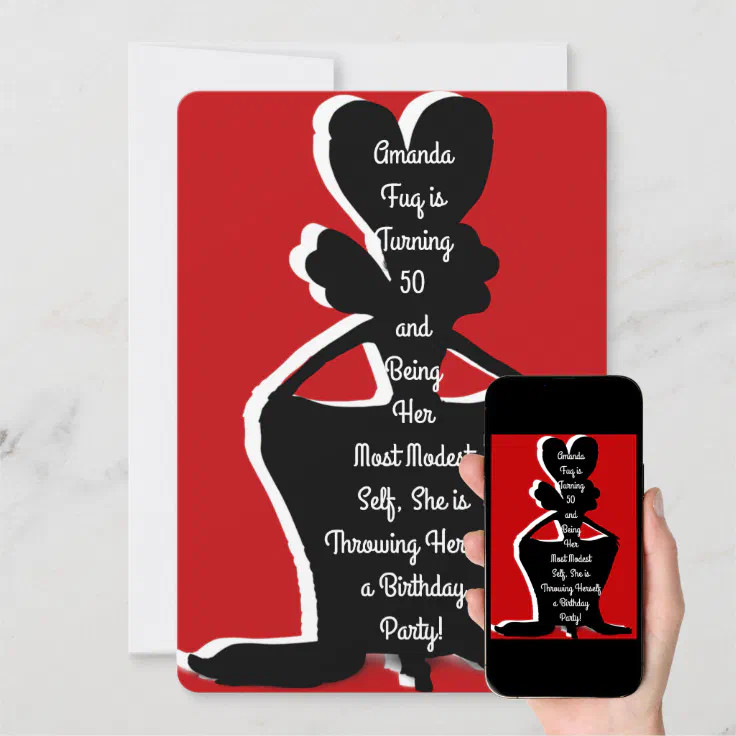 Miz Modesty Drag Queen Birthday Invite | Zazzle