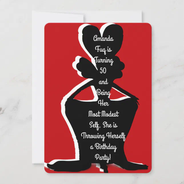 Miz Modesty Drag Queen Birthday Invite | Zazzle