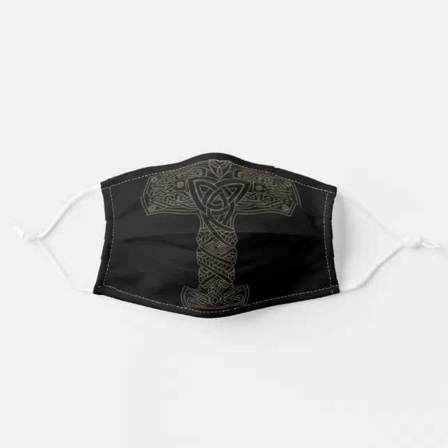 Mjolnir - Thor's hammer Adult Cloth Face Mask | Zazzle