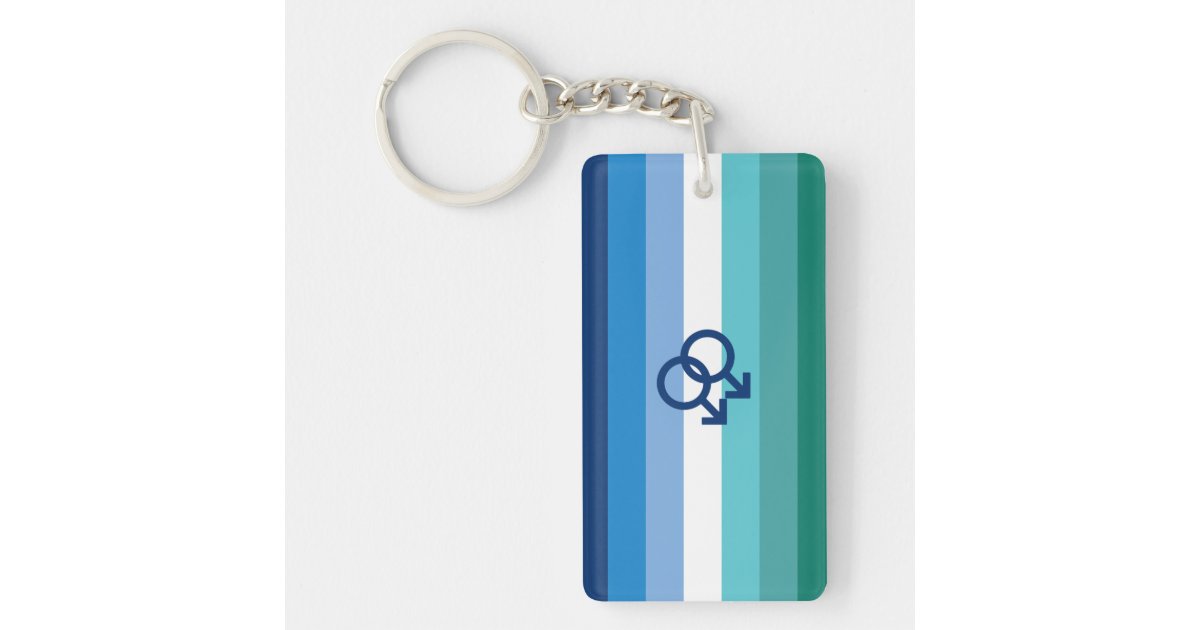 MLM Gay Male Pride Flag Keychain | Zazzle