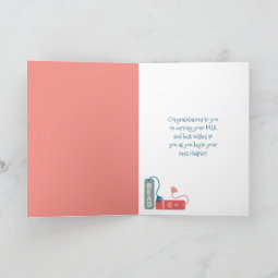 MLS Degree Library School Graduation Congrats Card | Zazzle