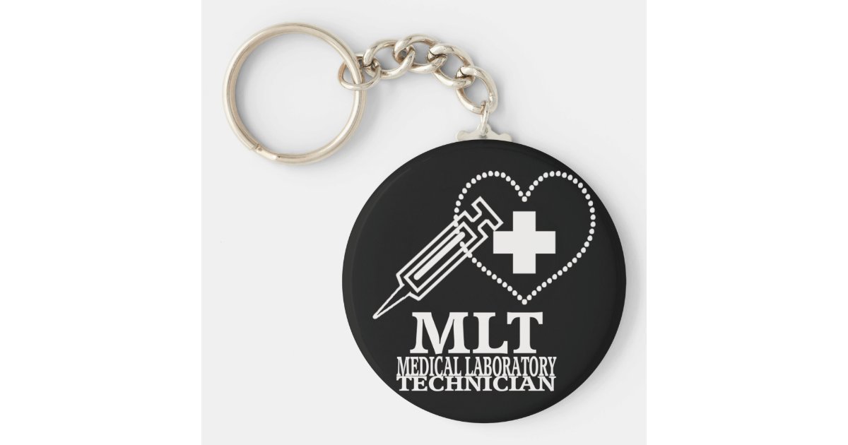MLT HEART SYRINGE MEDICAL LAB TECH LOGO KEYCHAIN | Zazzle.com