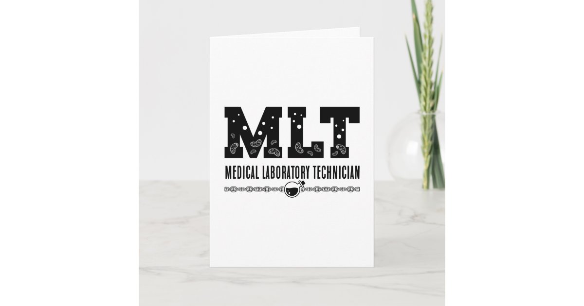 MLT Medical Laboratory Technician Science Lab Tech Card | Zazzle