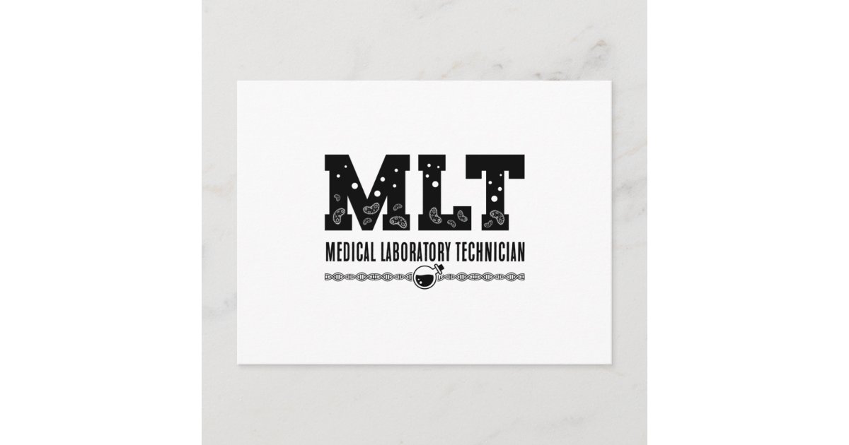 MLT Medical Laboratory Technician Science Lab Tech Postcard | Zazzle