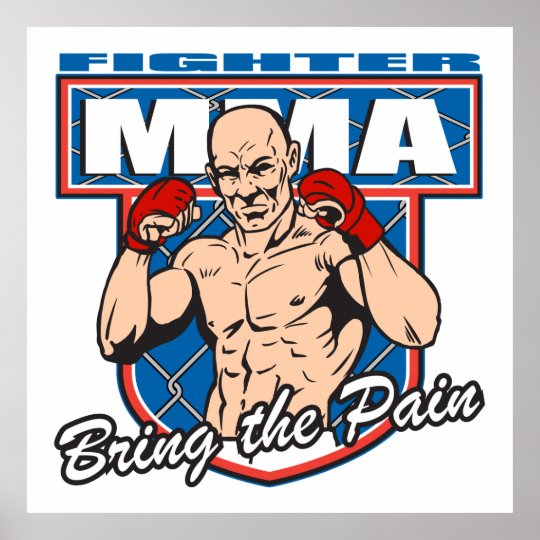 MMA Fighter Poster | Zazzle.com