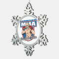 MMA Fighter Snowflake Pewter Christmas Ornament | Zazzle
