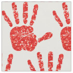 MMIW Red Hand Jeweled Pattern Black Fabric | Zazzle.com