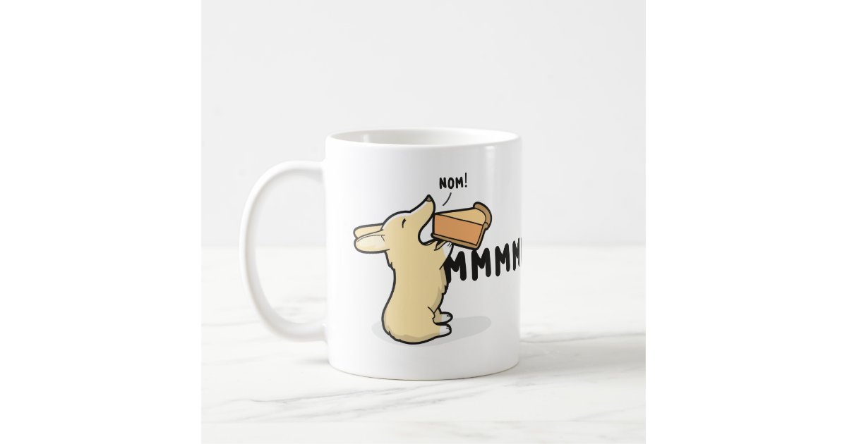 Mmm...Pie Corgi [red/white] Coffee Mug | Zazzle