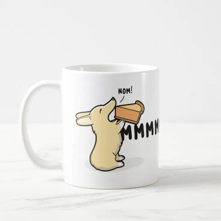 Mmm...Pie Corgi [red/white] Coffee Mug | Zazzle