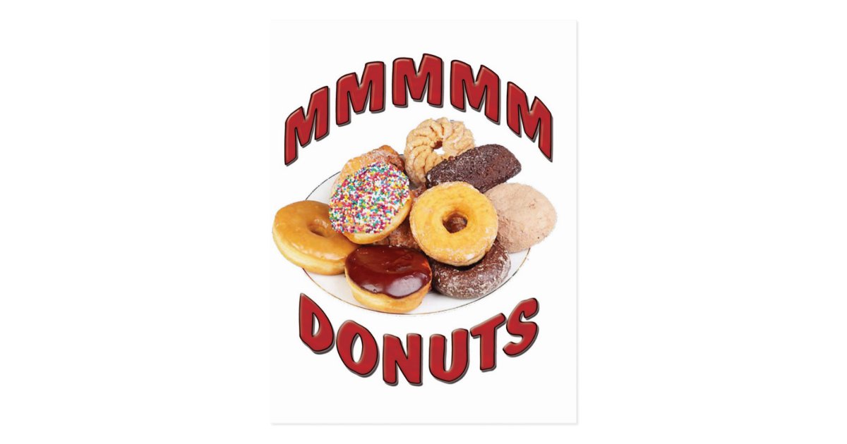MMMMM DONUTS POSTCARD | Zazzle.com