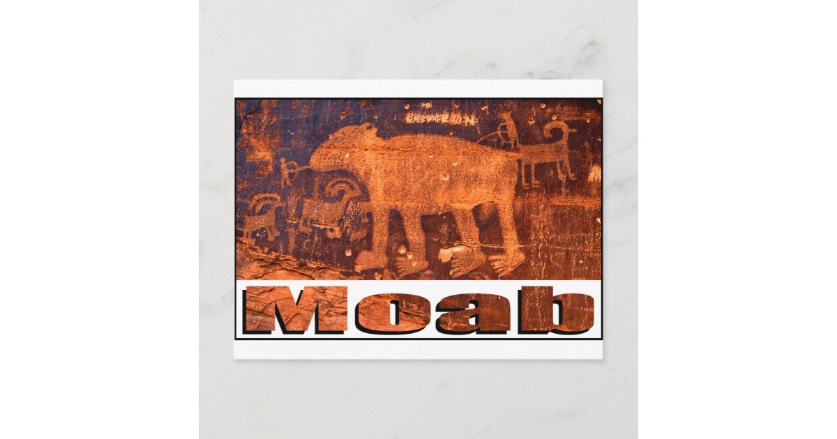 Moab Bear Petroglyph Postcard | Zazzle