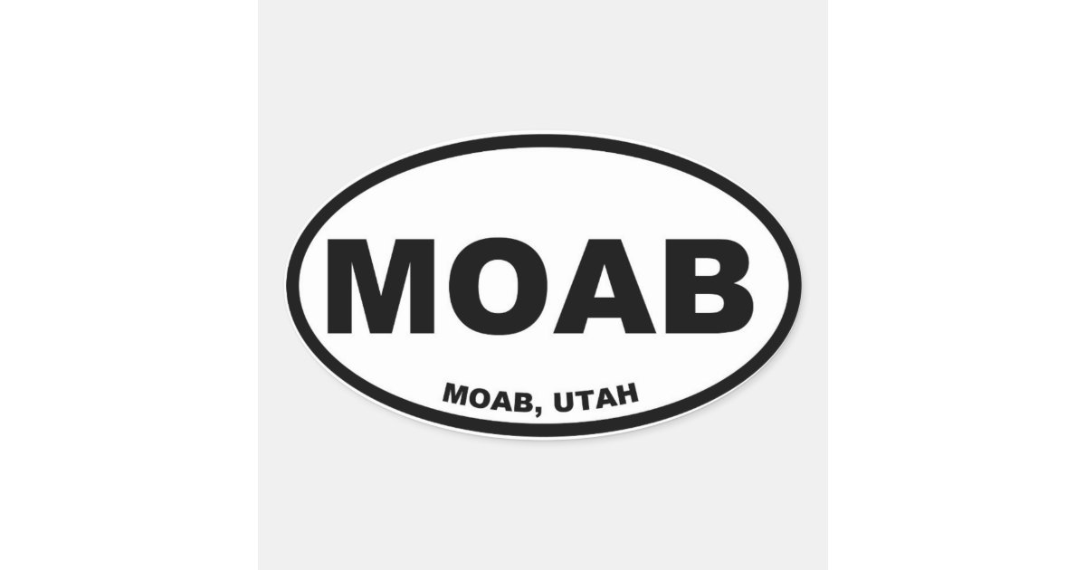 MOAB OVAL STICKER | Zazzle