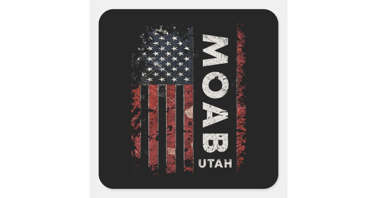 Moab Utah Square Sticker | Zazzle