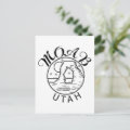 Moab Utah Vintage Minimalist Arches Adventure Postcard | Zazzle