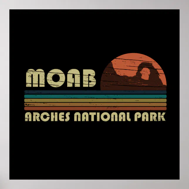 Moab Utah vintage sunset Arches national park Poster | Zazzle