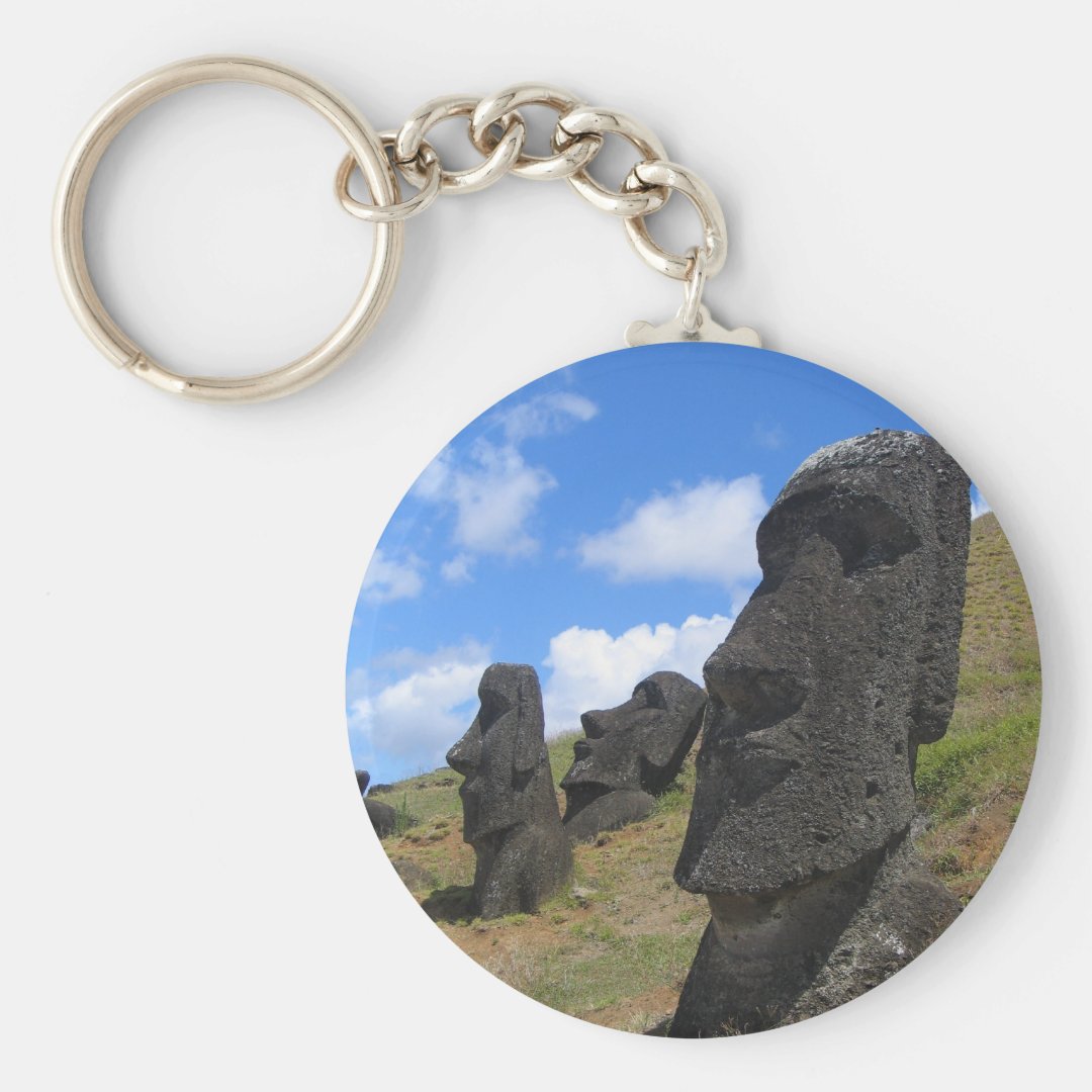 Moai on Easter Island Keychain | Zazzle