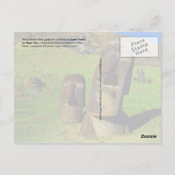 Moai on Easter Island (Rapa Nui) Postcard | Zazzle