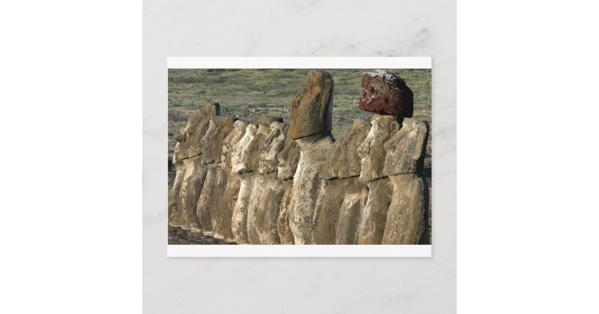 Moai statues Rapa Nui (Easter Island) Postcard | Zazzle