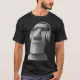 Moai wearing headphones T-Shirt | Zazzle