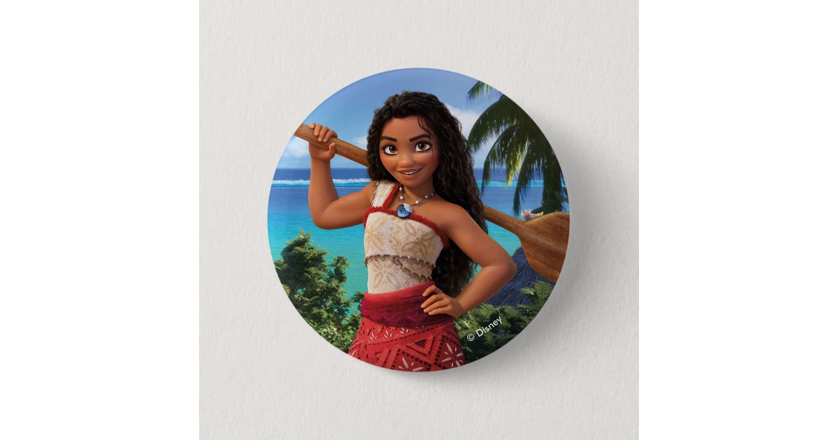 Moana Born to Voyage Button | Zazzle