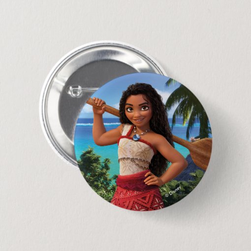 Moana Born to Voyage Button | Zazzle
