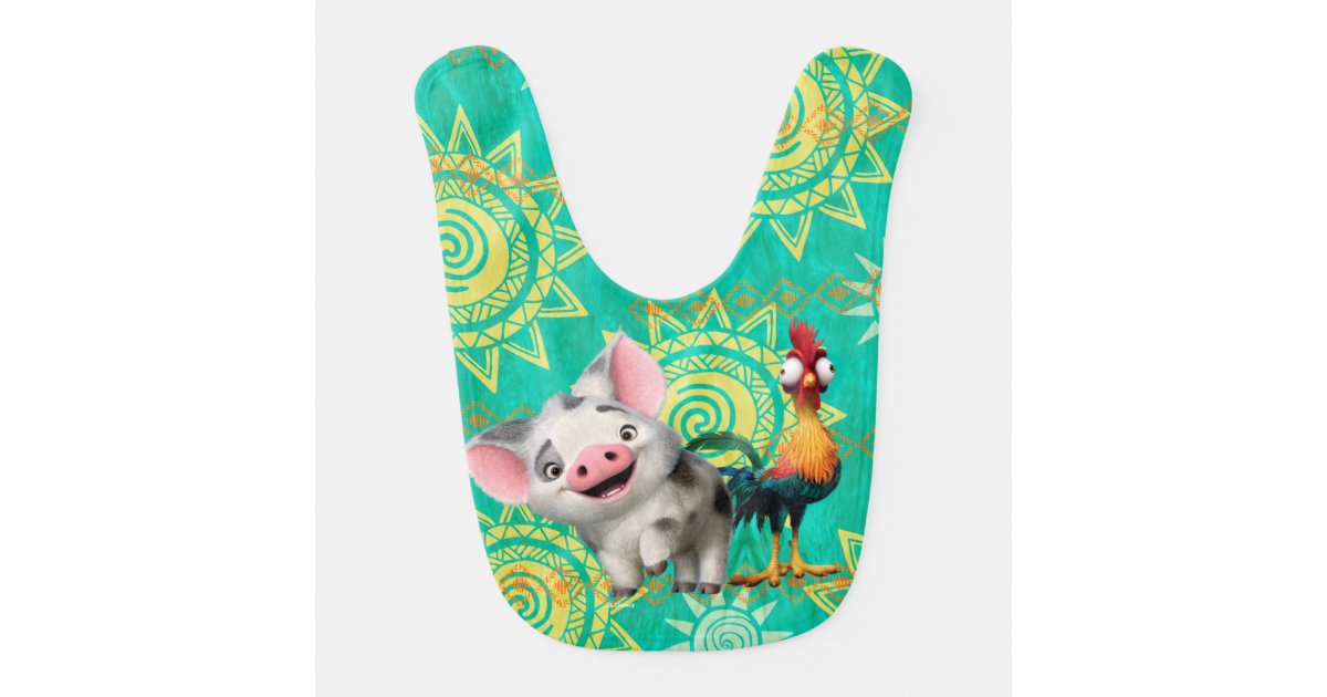 Moana | First Mate & Top Rooster Bib | Zazzle