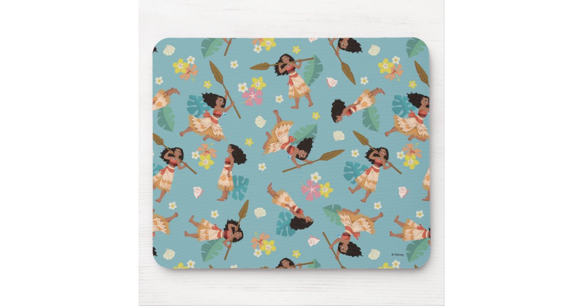 Moana | Floral Pattern Mouse Pad | Zazzle