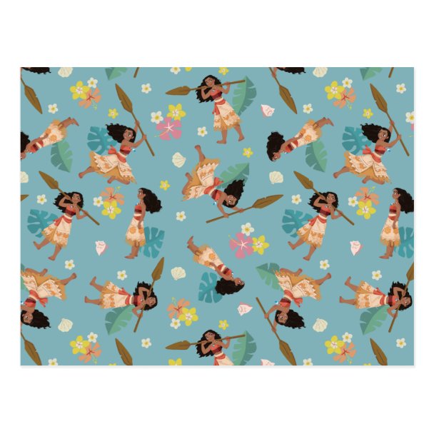 Moana | Floral Pattern Fabric | Zazzle.com