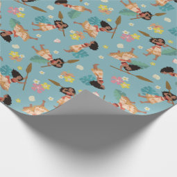Moana | Floral Pattern Wrapping Paper | Zazzle