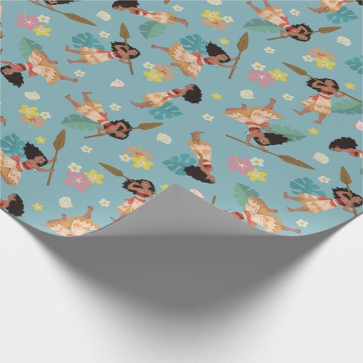 Moana | Floral Pattern Wrapping Paper | Zazzle