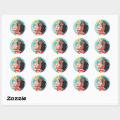 Moana Holding Pua Illustrated Graphic Classic Round Sticker | Zazzle