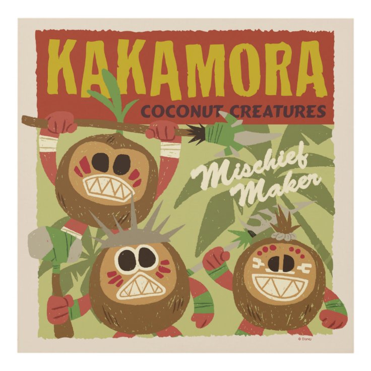 Moana | Kakamora - Coconut Creatures Panel Wall Art | Zazzle