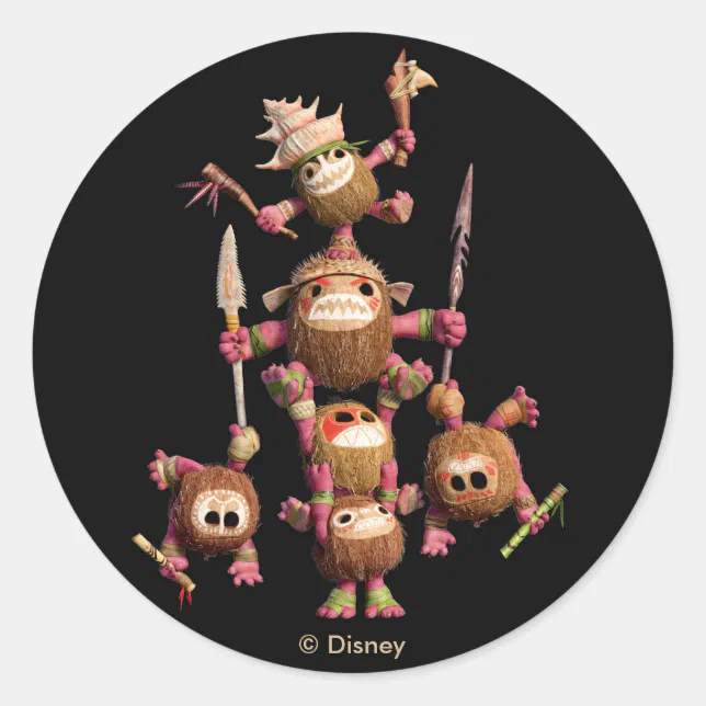 Moana | Kakamora - Coconut Pirates Classic Round Sticker | Zazzle