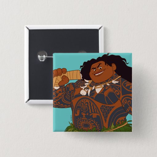 Moana | Maui - Hook Has The Power Pinback Button | Zazzle