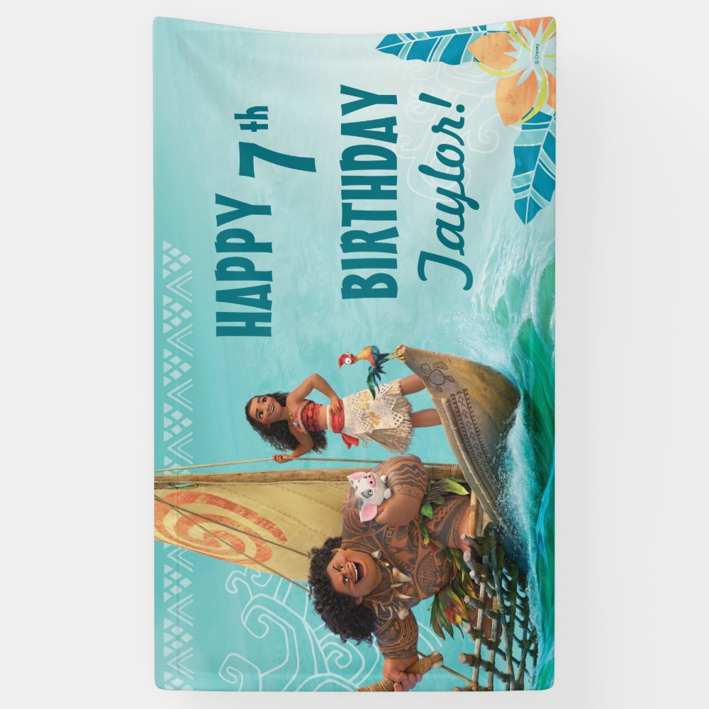 Moana | Oceanic Birthday Banner sold by Extra Variant | SKU 128038956 | 70% OFF Printerval