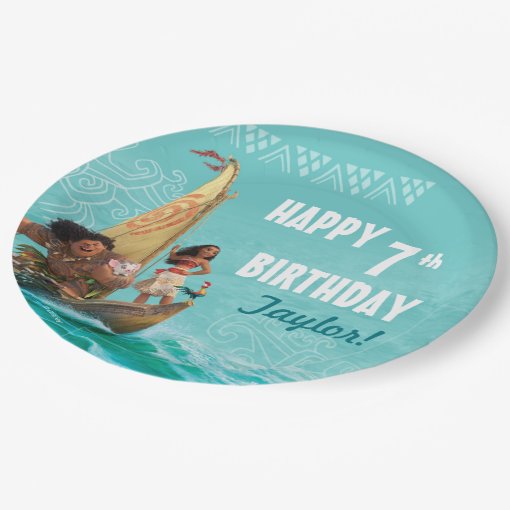 Moana | Oceanic Birthday Paper Plates | Zazzle