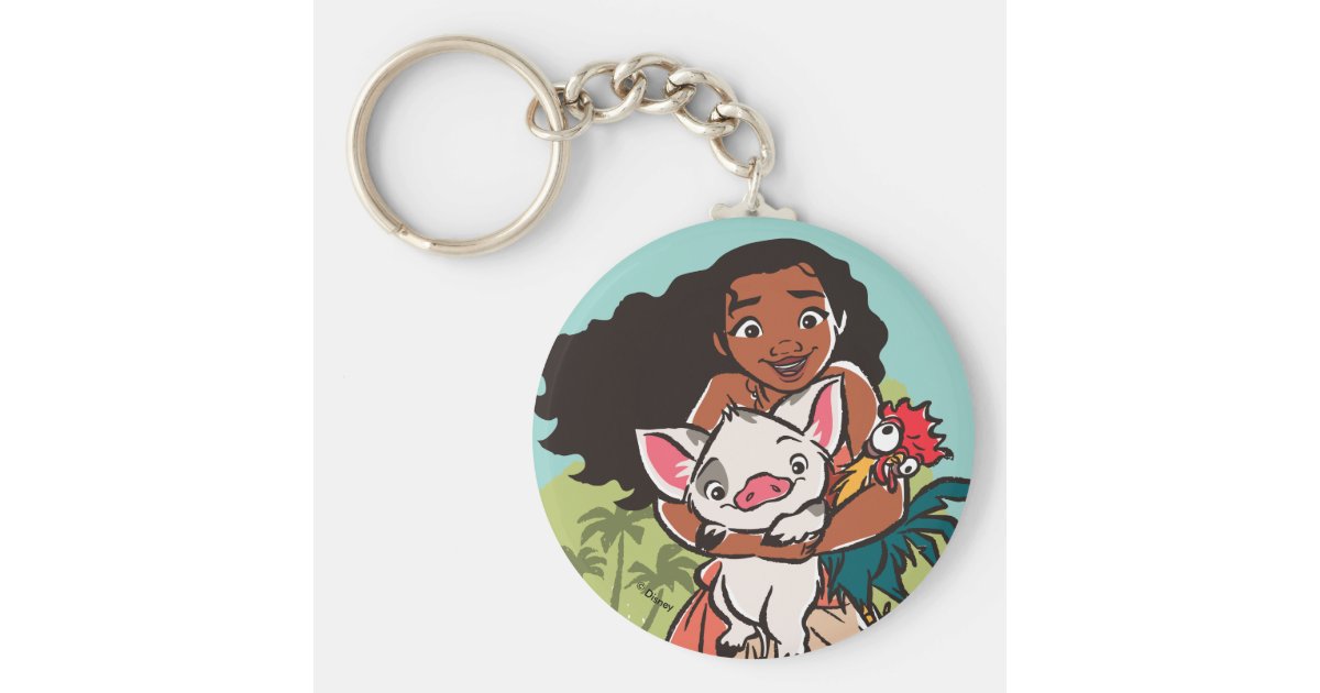 Moana | Pua & Heihei - Voyagers Keychain | Zazzle.com