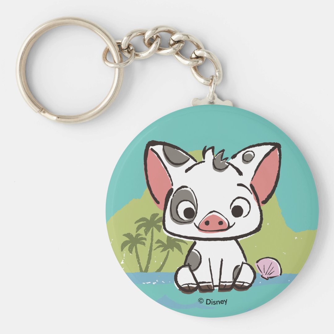 Moana | Pua The Pot Bellied Pig Keychain | Zazzle