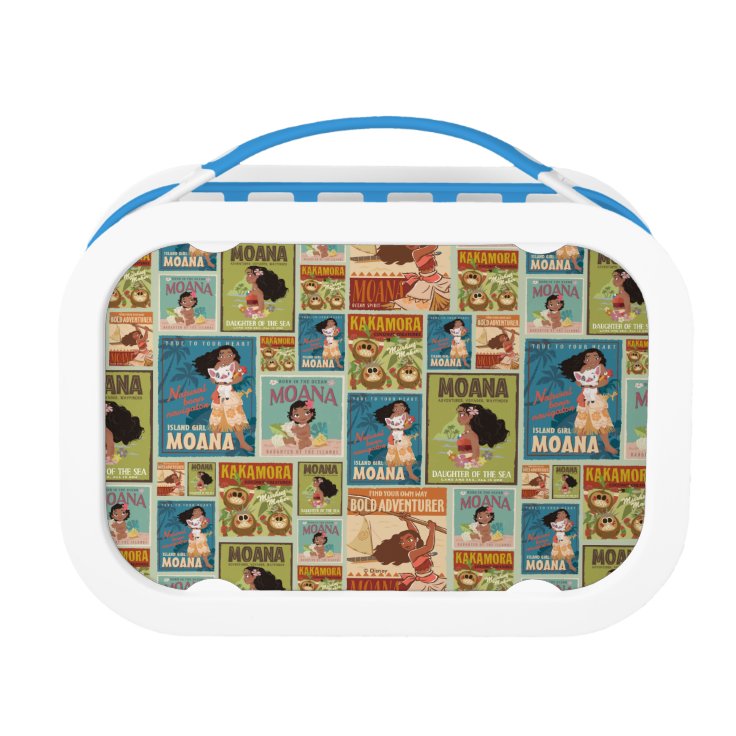 Moana | Retro Poster Pattern Lunch Box | Zazzle