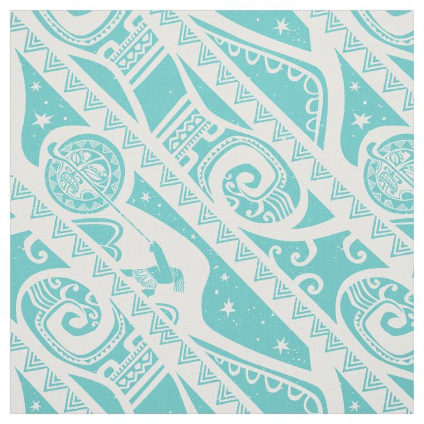 Moana | Floral Pattern Fabric | Zazzle