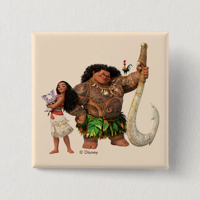 Moana | The Ocean Connects Us Button | Zazzle