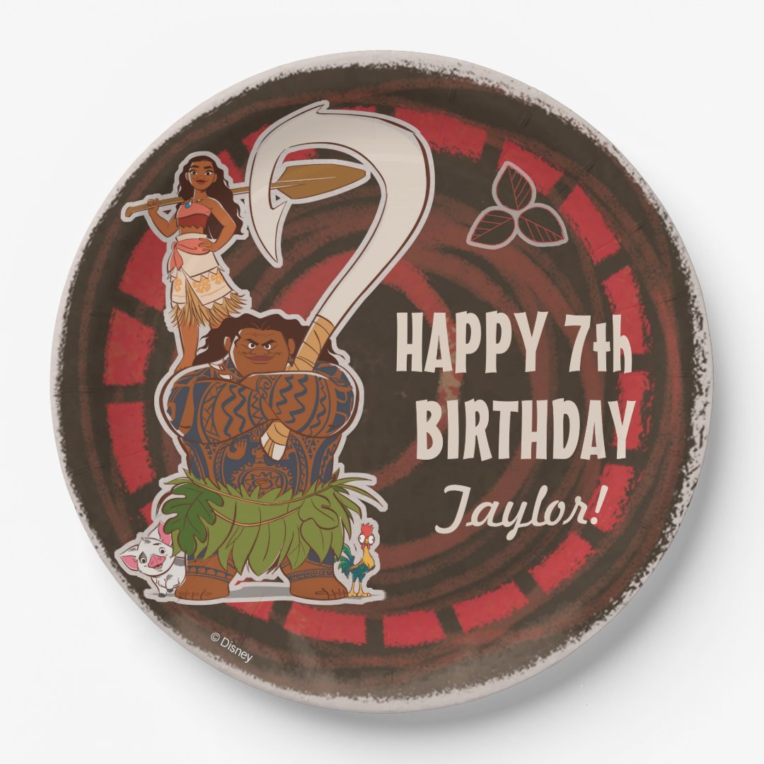 Moana | Tribal Birthday Paper Plates | Zazzle