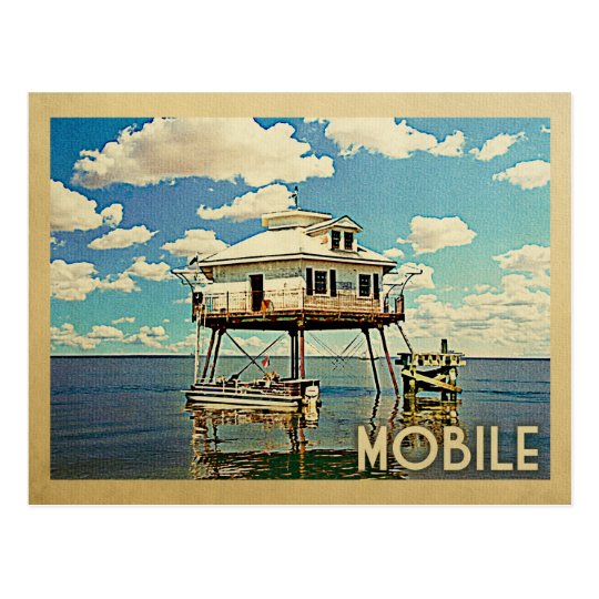Mobile Alabama Vintage Travel Postcard | Zazzle.com