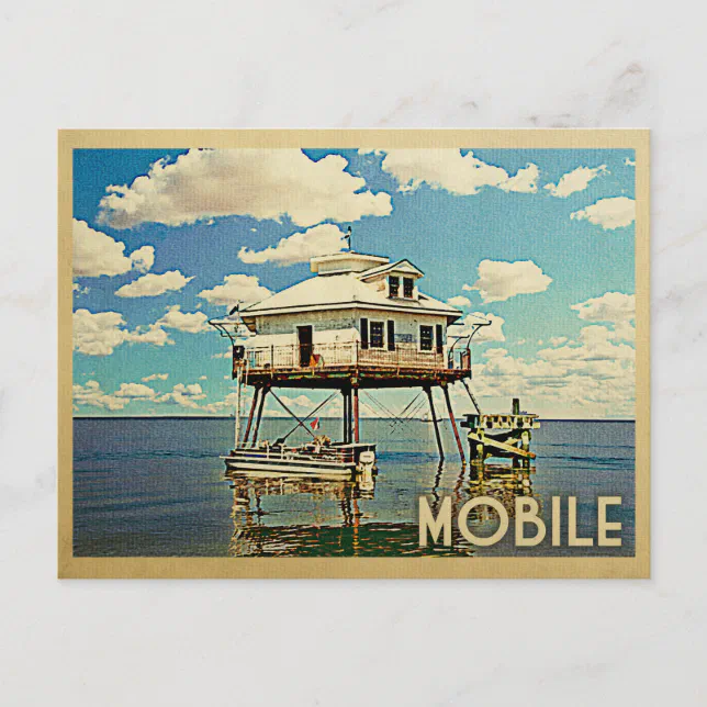 Mobile Alabama Vintage Travel Postcard | Zazzle