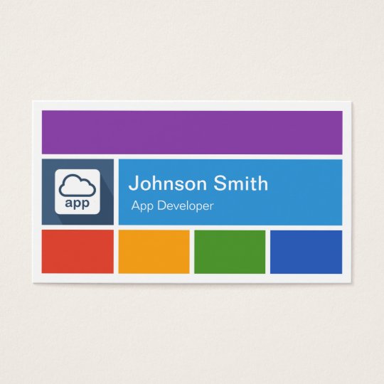 Mobile App Developer - Creative Modern Metro Style Business Card ...