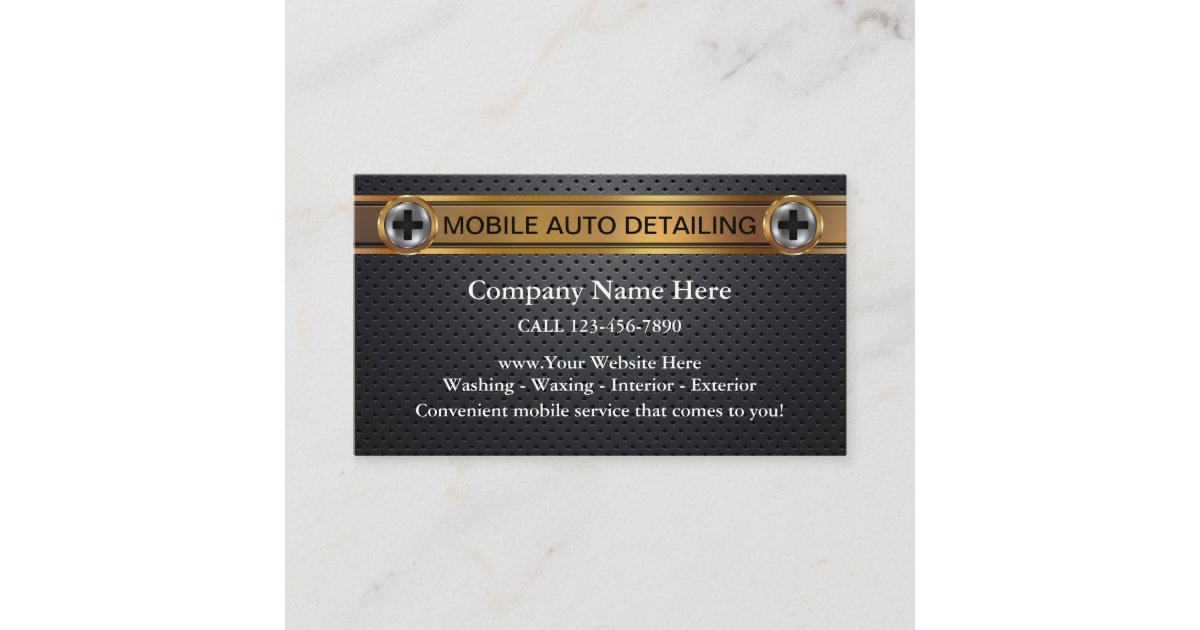 Mobile Auto Detailing Business Cards | Zazzle.com
