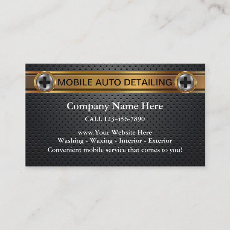 Mobile Auto Detailing Business Cards | Zazzle