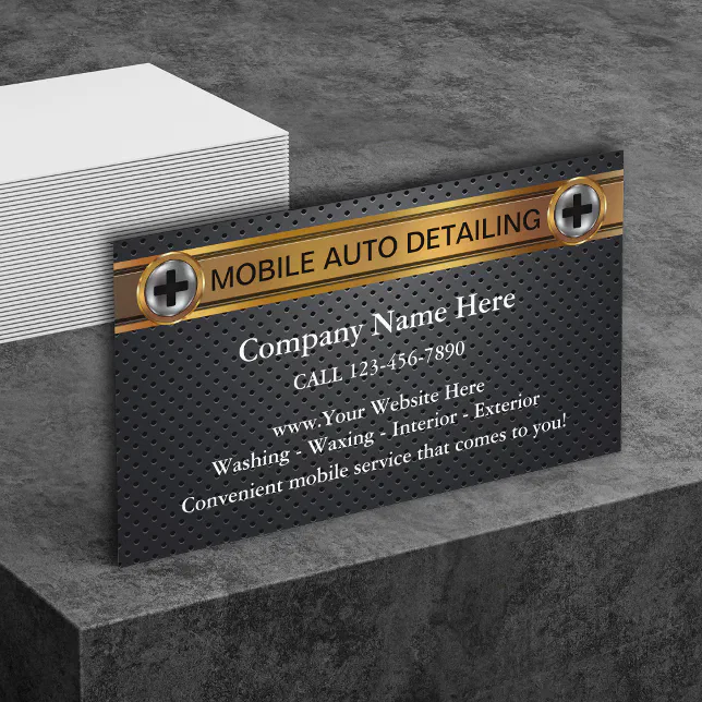 Mobile Auto Detailing Business Cards | Zazzle